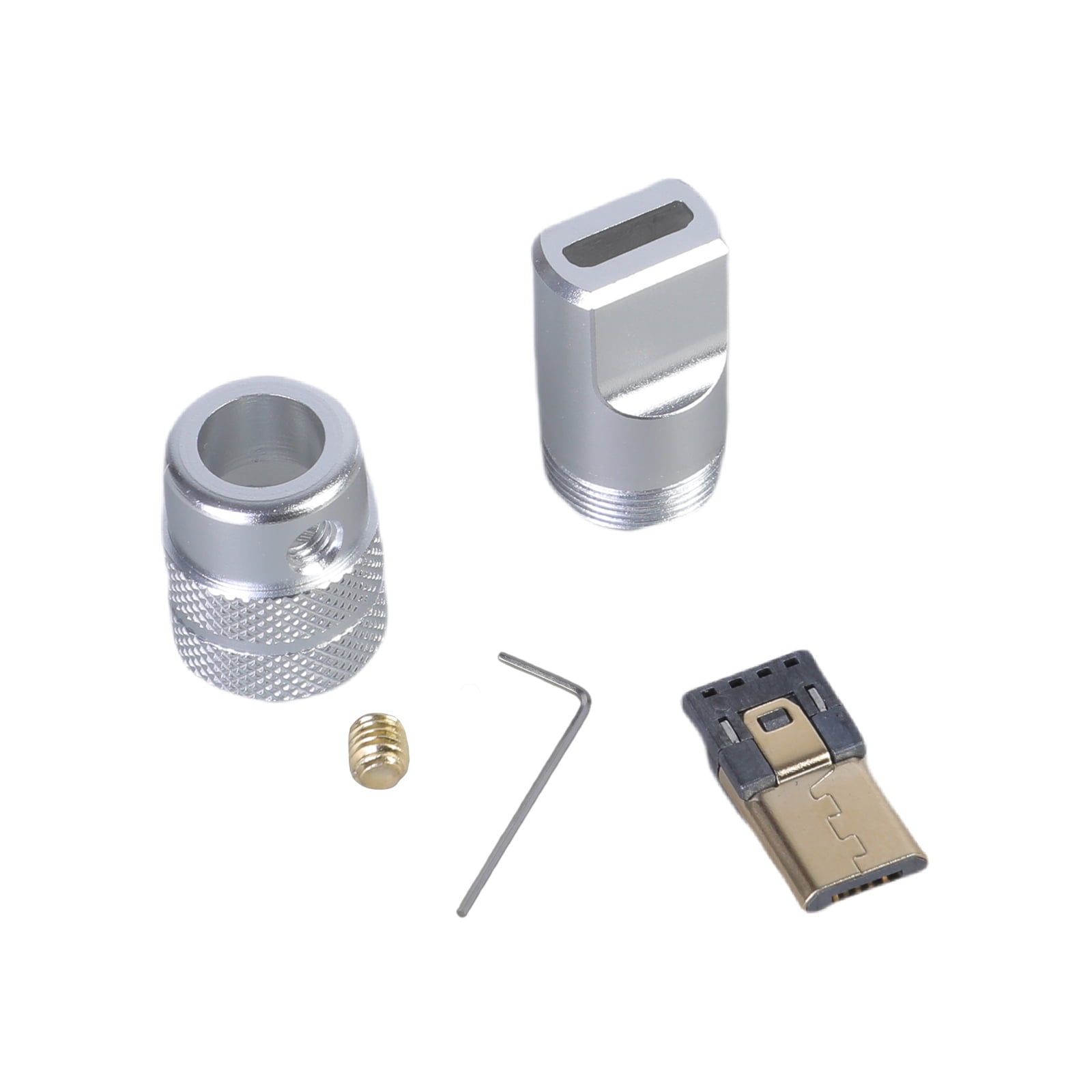 USB 5Pin Male Solder Connector Aluminum Alloy Shell Adapter For 4.0mm 6 ...