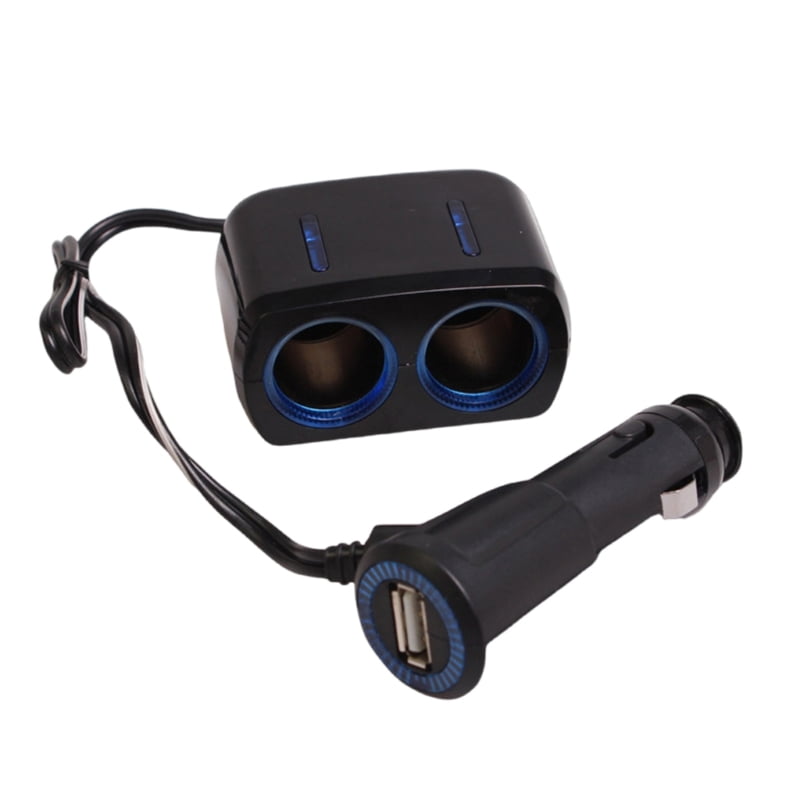 USB 5V Car Charger Splitter 1 to 2 Car Charging Adapter with 1xUSB ...