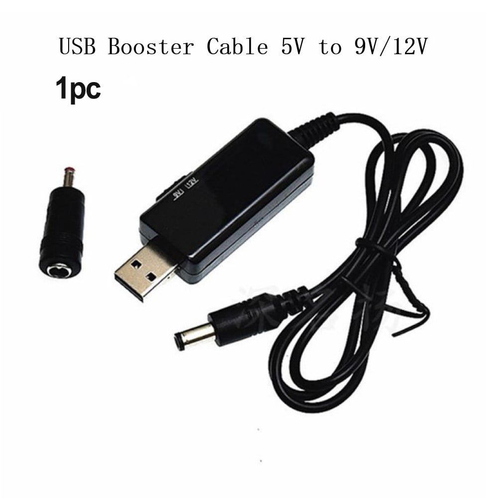 USB 5V To 9V 12V Boost Step Up Power Supply Cable With1 Adapter DC5.5mm ...