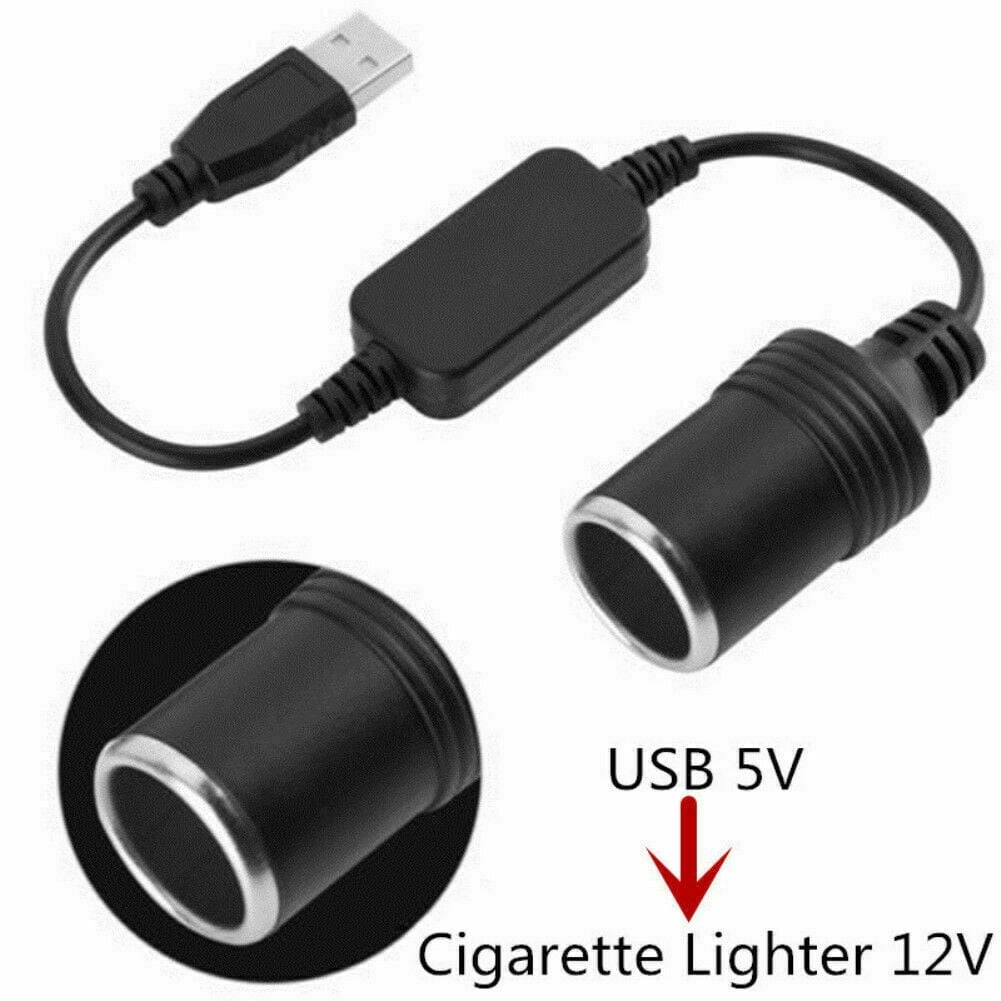 USB 5V To Female 12V Socket Car Cigarette Lighter Converter Adapter ...