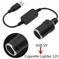 USB 5V To Female 12V Socket Car Cigarette Lighter Converter Adapter ...