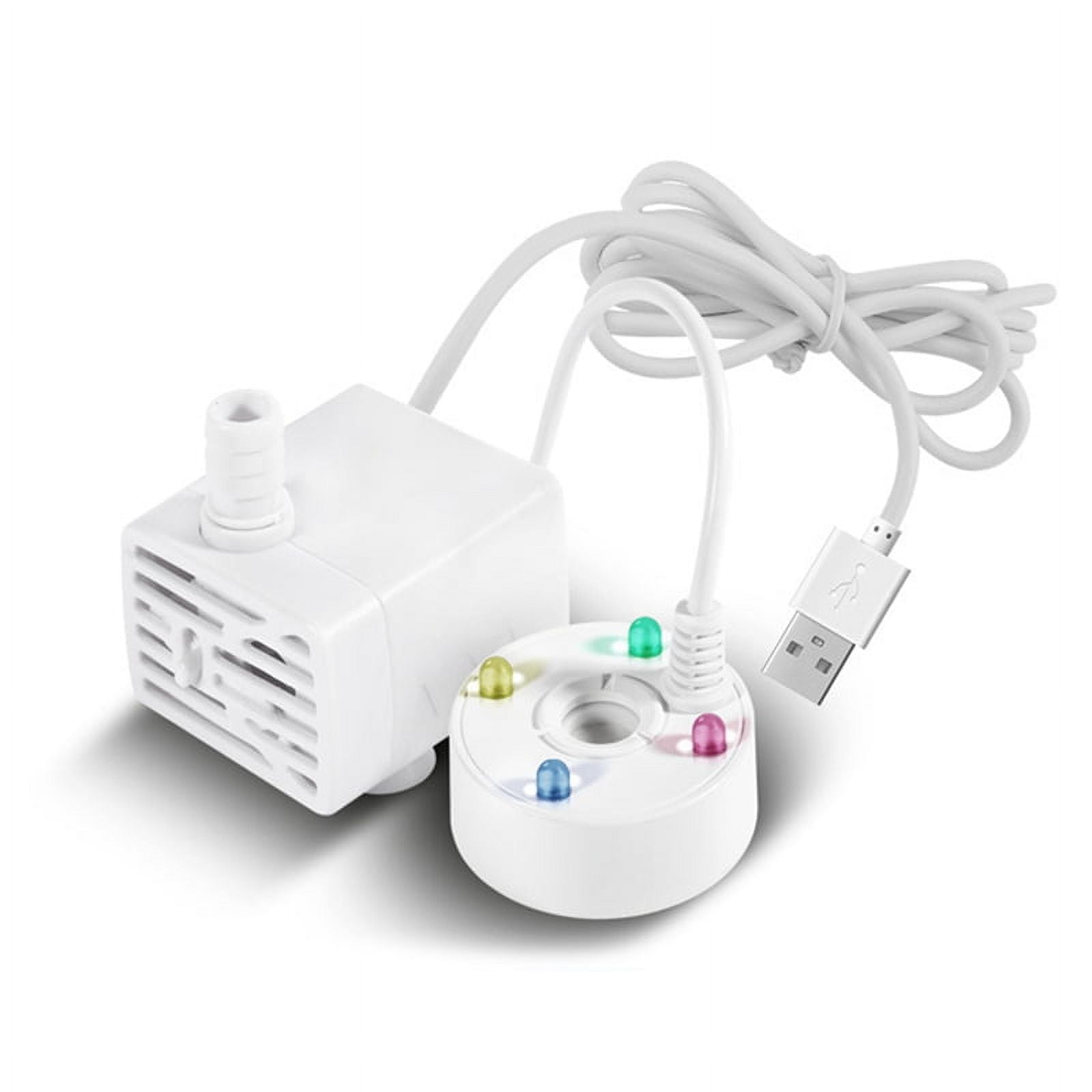 USB 5V Water Pump Mist Maker LED Lights Mini Mister Fog Machine, Indoor ...