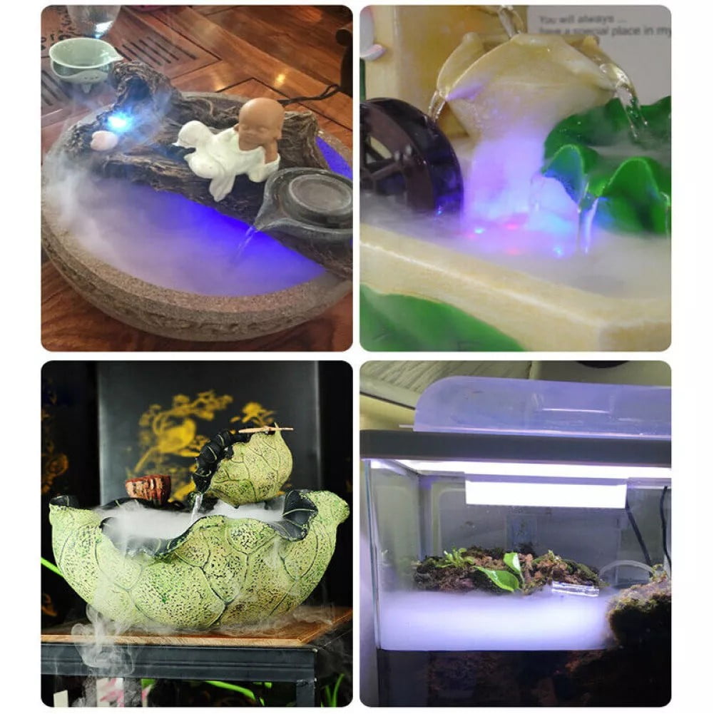 USB 5V Water Pump Mist Maker LED Lights Mini Mister Fog Machine, Indoor ...