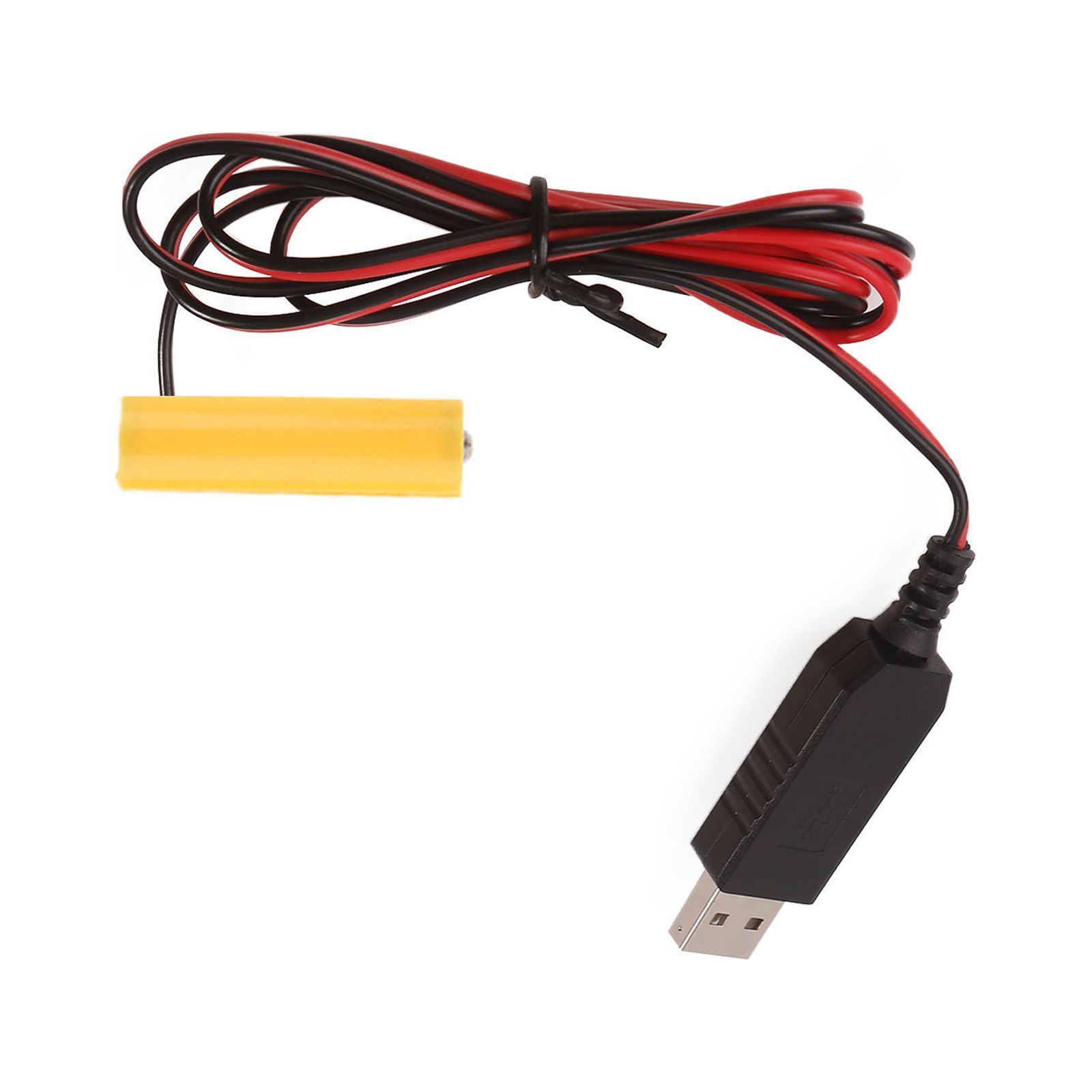 USB 5V to 1.5V LR6 AA Dummy Battery AA Battery Eliminators Cable ...