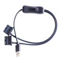 USB 5V to Dual 4PIN Molex Fan Adapter Cable with Switch Y Splitter for ...