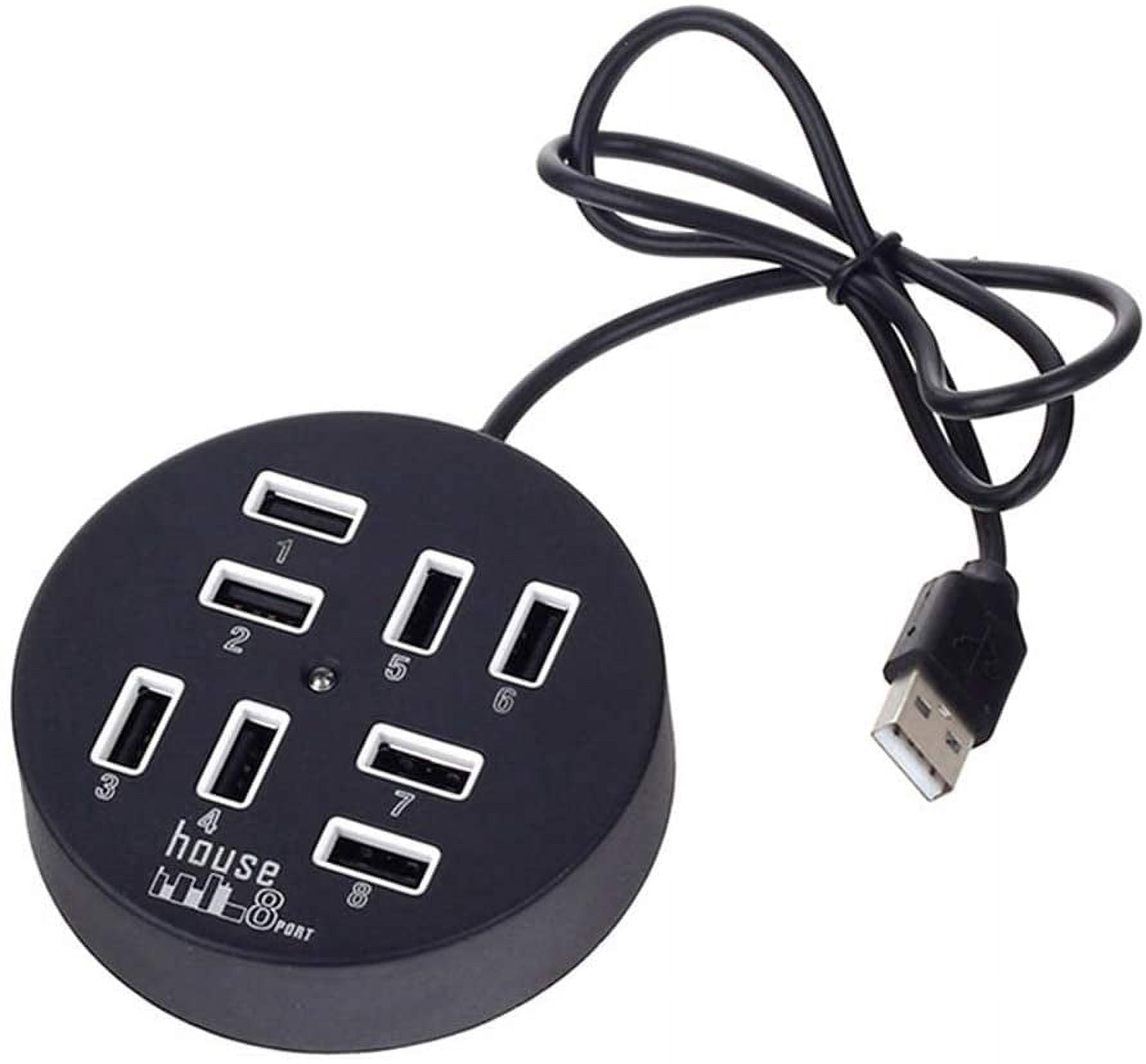 USB 8 Ports Box Multi Data Transmission USB 2.0 Hub Round Shape Multi ...