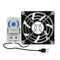 USB 80mm Cabinet Fan with 0-60℃ Temperature Control Quiet Cooling Fan ...