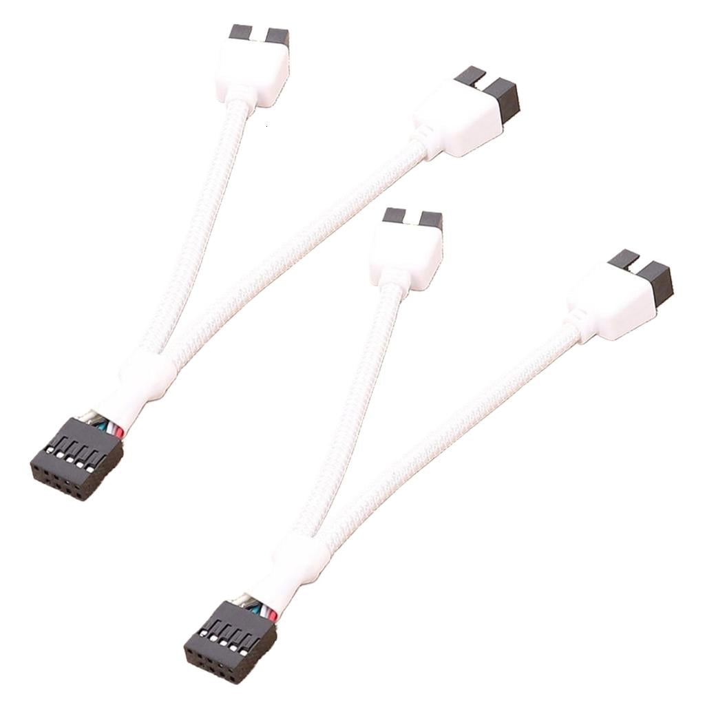 USB 9Pin to 9pin USB Header 1 to 2 Extenders Splitter Adapter Mainboard ...