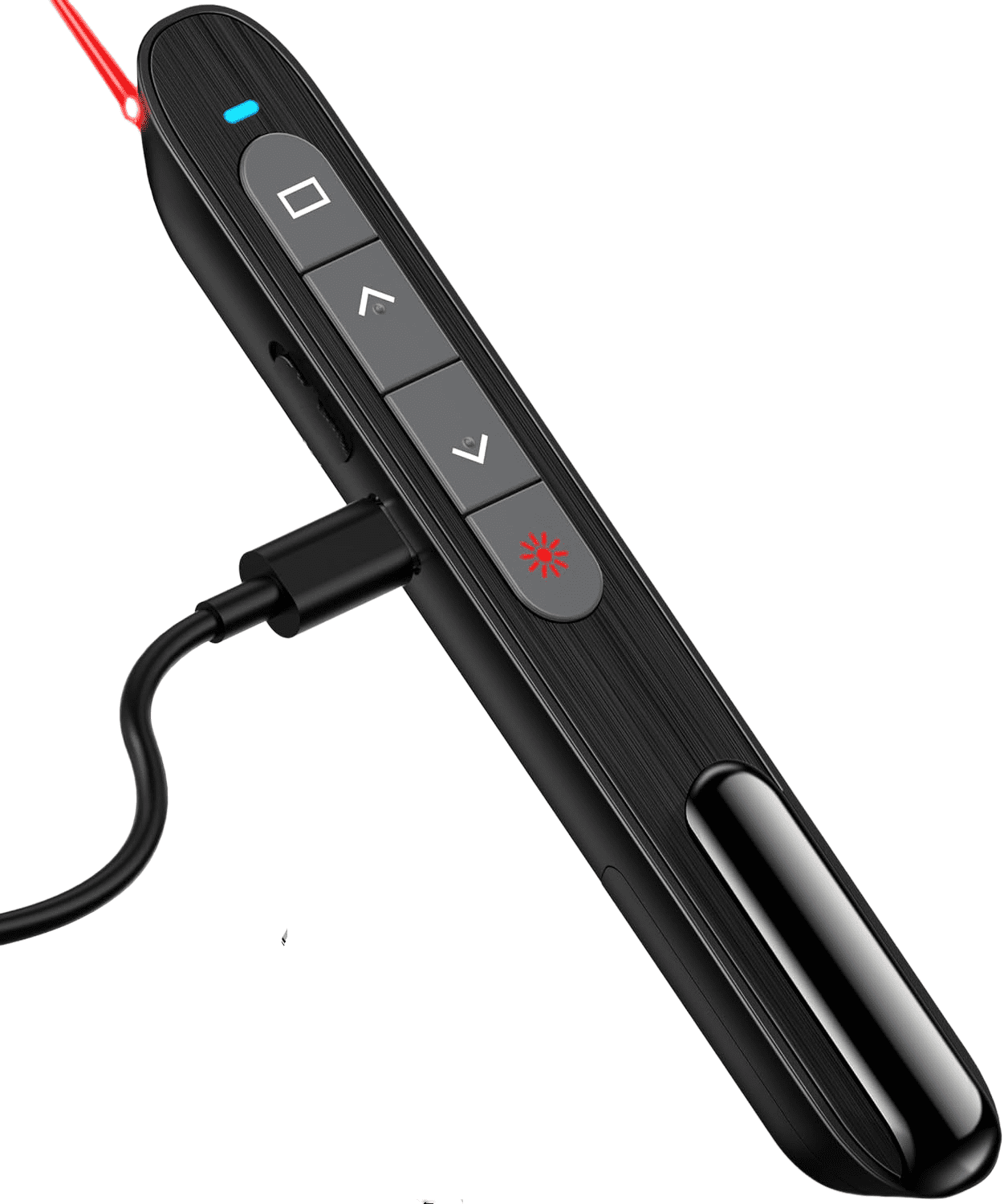 USB A/C Rechargeable Presentation Remote with Red Light,Wireless ...