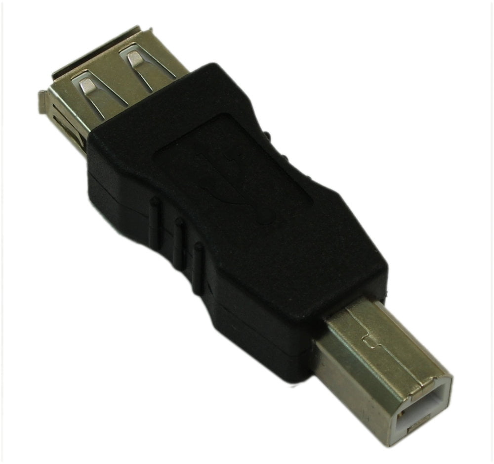 USB A Female/B Male Adapter, BLACK - Walmart.com