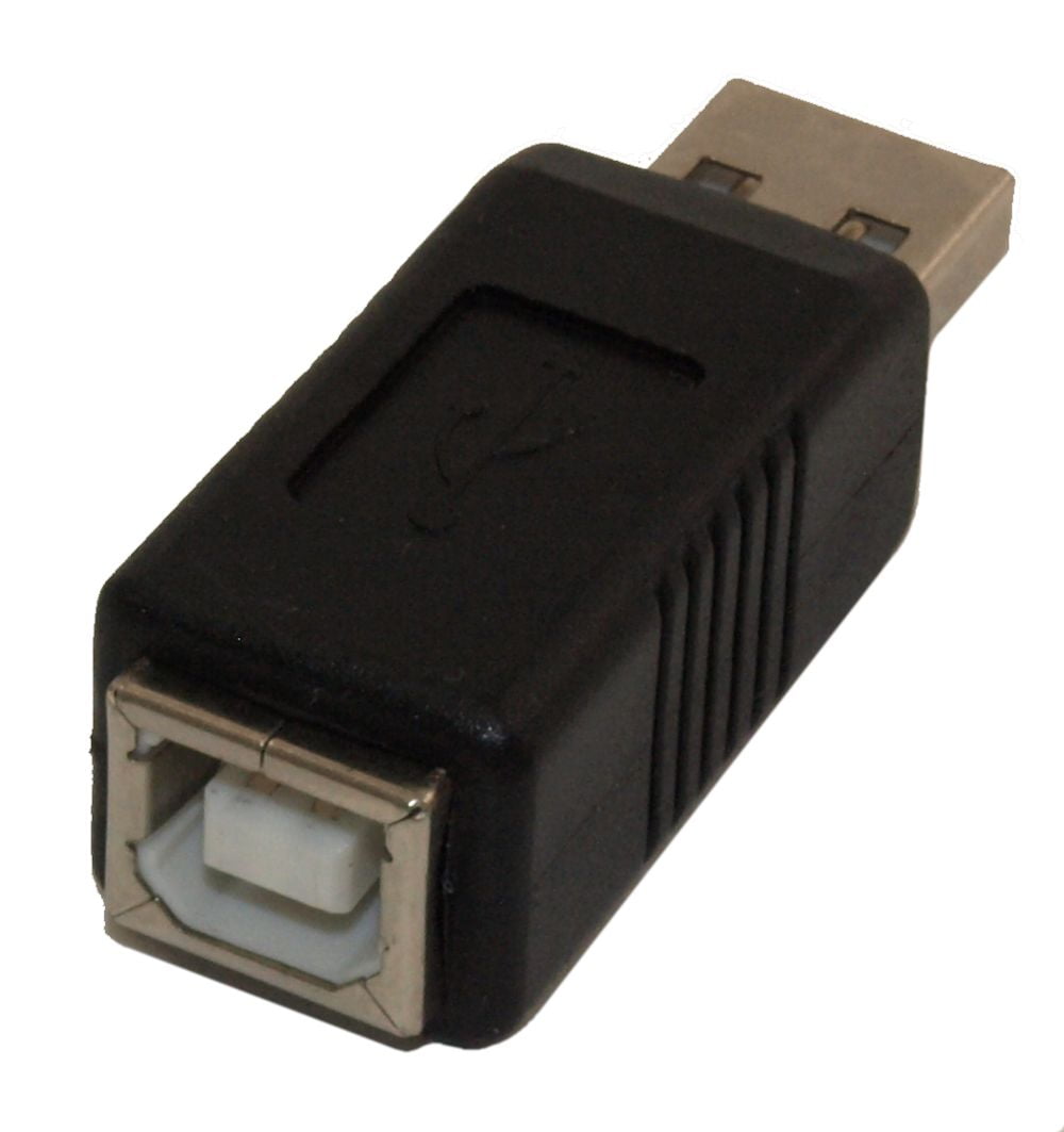 USB A Male/B Female Adapter, Black - Walmart.com