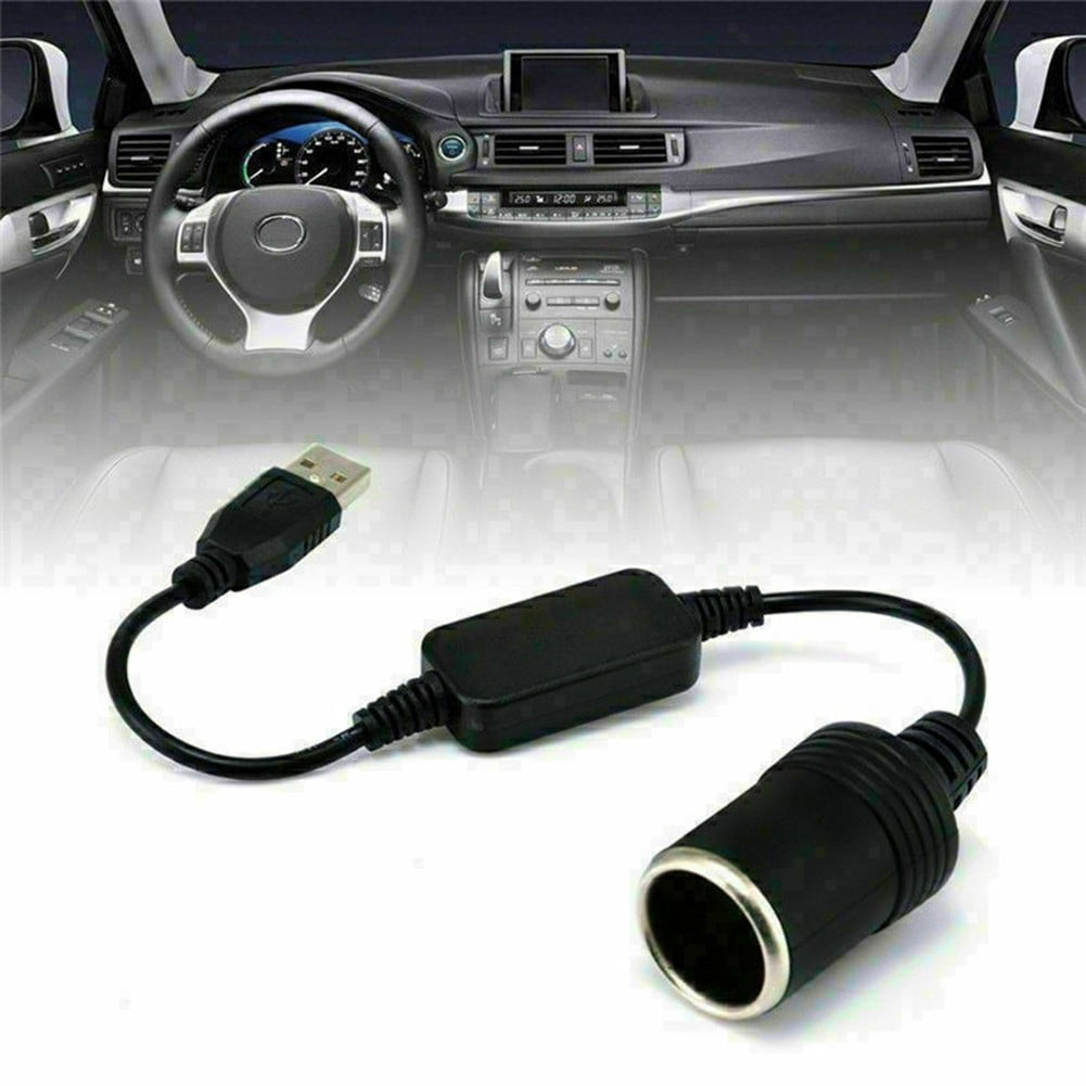 USB A Male to 12V Car Cigare Lighter Socket Female Converter Adapter ...