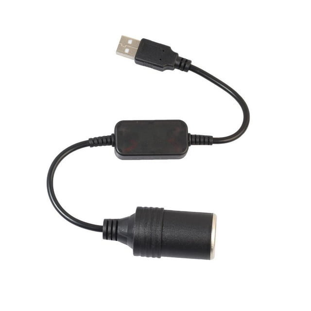 USB A Male to 12V adapter Car Cigarette Lighter Socket Female Converter usb to 12v adapter ...