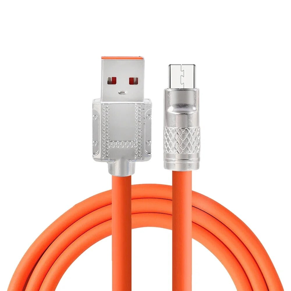 USB A To Type C 120W 6A Super Quick Charging Data Cables Unbreakable ...
