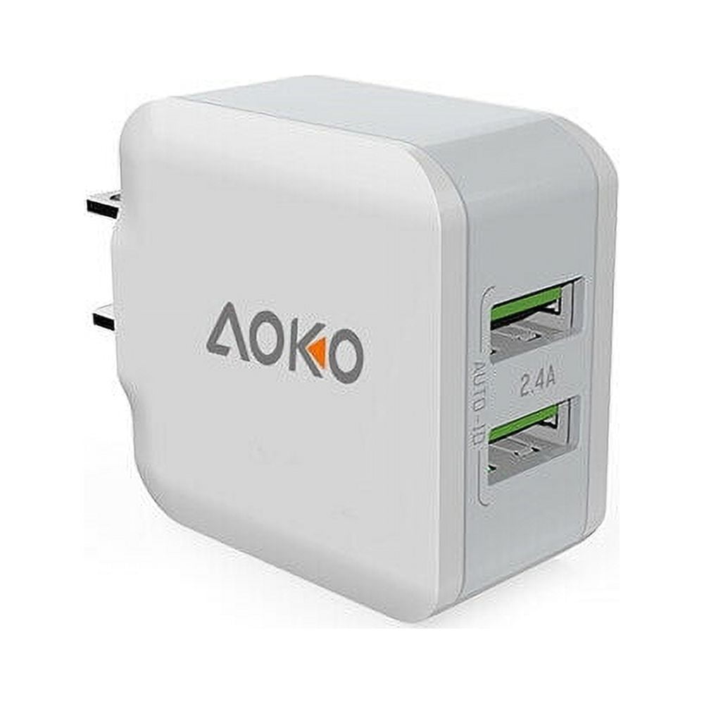 USB-A Wall Charger 5V 2.4 DUAL Port Charging Block Wall Charger ...