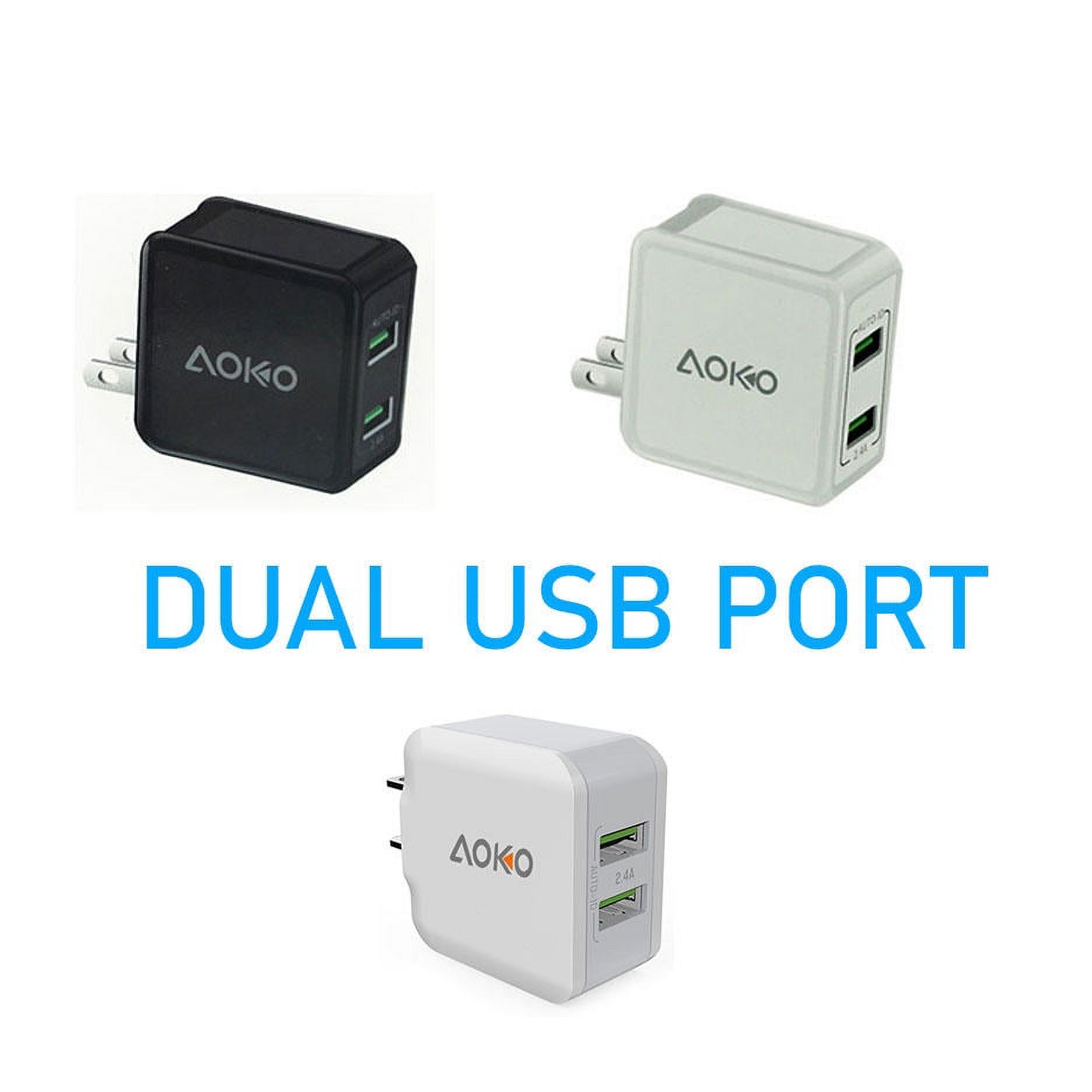 USB-A Wall Charger 5V 2.4 DUAL Port Charging Block Wall Charger ...