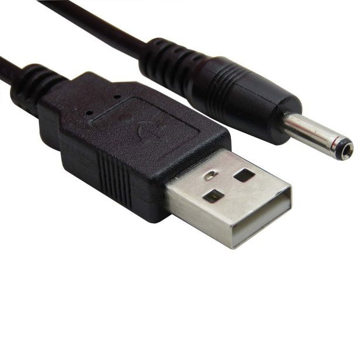 USB A to DC 3.5 mm - 1.35 mm 5 Volt DC Barrel Jack Power Cable Cord 5V ...