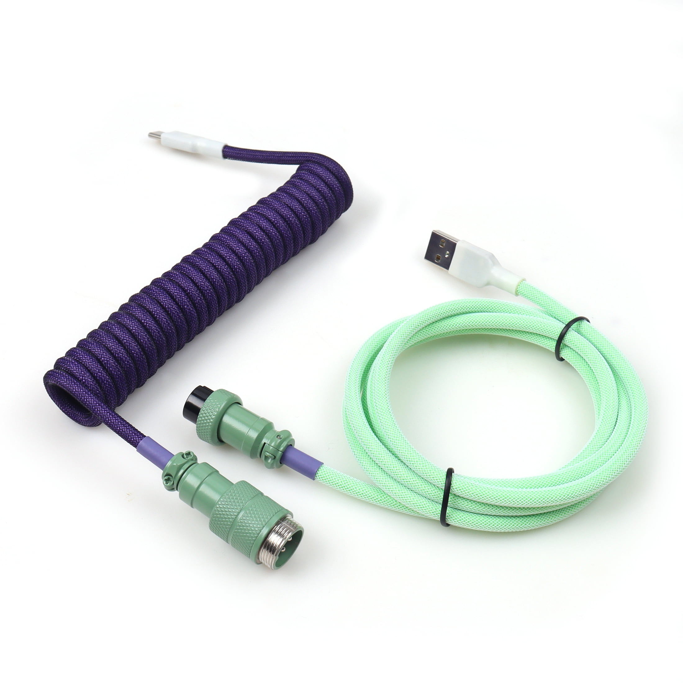 USB A to Type C for Mechanical Gaming Keyboard Double Sleeved Wire with ...