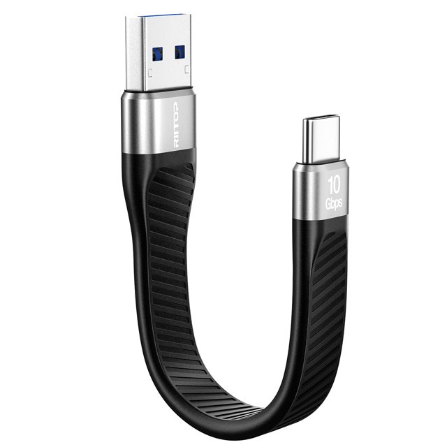 USB A to USB C Short Cable 5.5inch, 10Gbps Data Transfer, 3.0 QC Fast ...