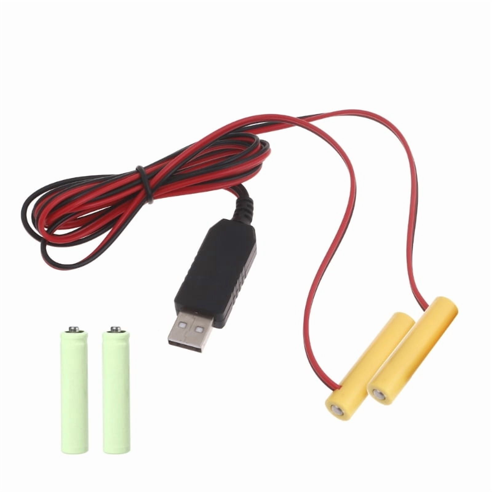 USB AAA Battery Eliminators Power Supply Adapter,1.5V 3V 4.5V 6V ...
