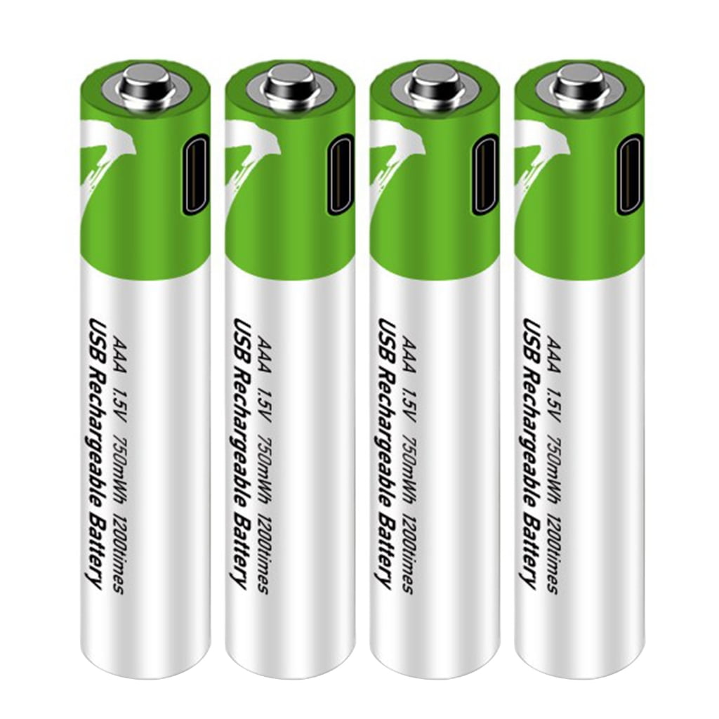 USB AAA Lithium Rechargeable Battery Constant Output USB C Charging ...