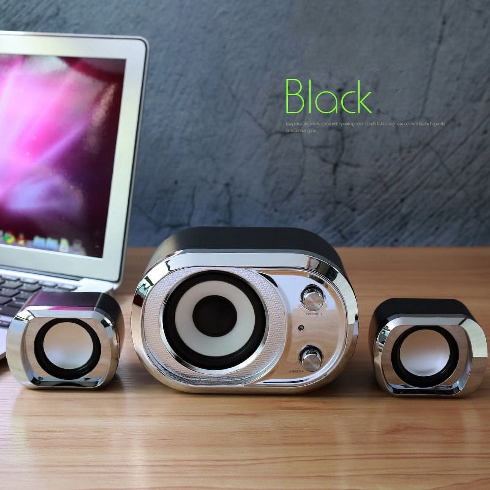 USB + AUX Wired Computer Speakers A Set Bass Reinforcement Speakers for ...