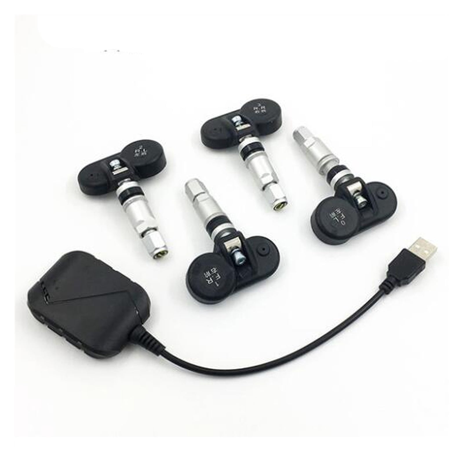 USB An-d-ro-id TPMS Car Tire Pressure Monitor With 4 External Sensors ...
