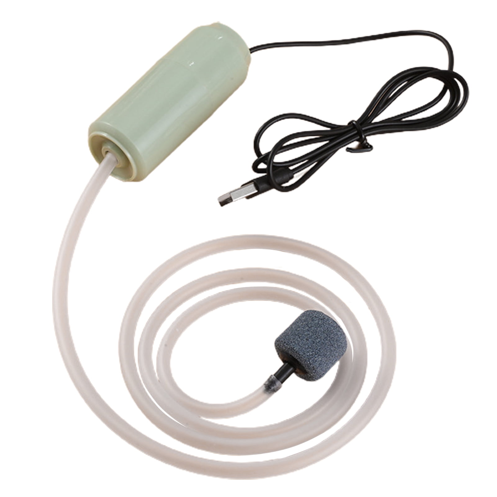 USB Aquarium Air Pump Silent Fish Tank Aerator with Hanging Buckle for ...