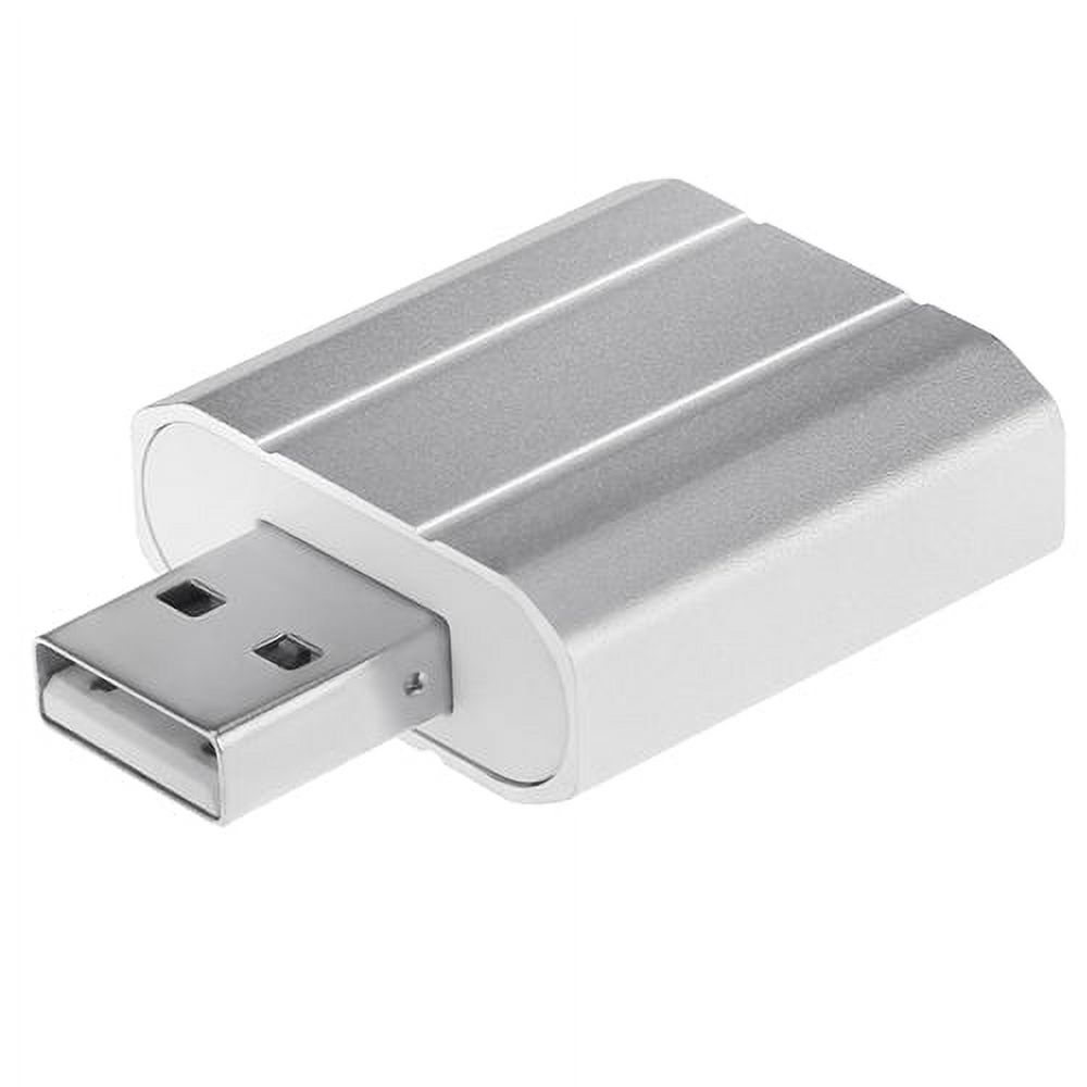 USB Audio Adapter External Stereo Sound Card w/ 3.5mm Headphone ...