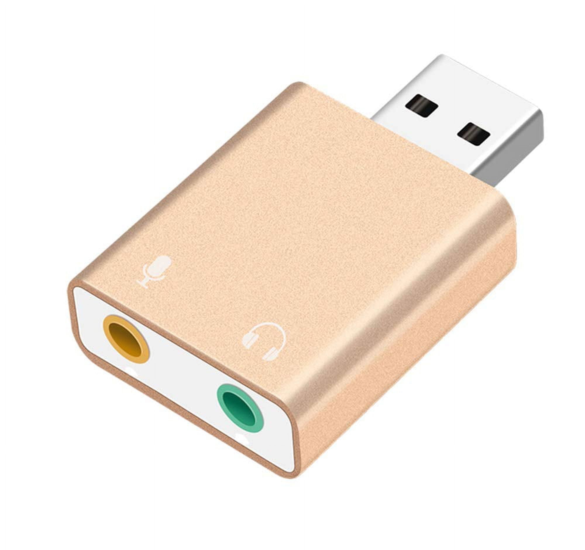 USB to Audio External Stereo Sound Adapter with 3.5mm Headphone and ...