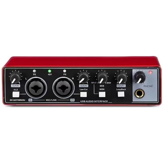 USB Audio Interface, Interface for Recording Music, USB2.0 Studio ...