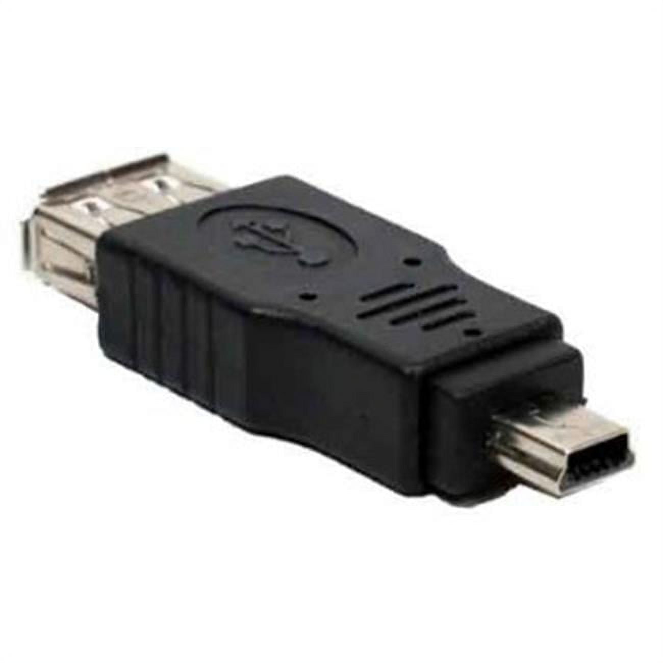 USB B Female to USB Mini-B 5 Pin Male Adapter - Walmart.com