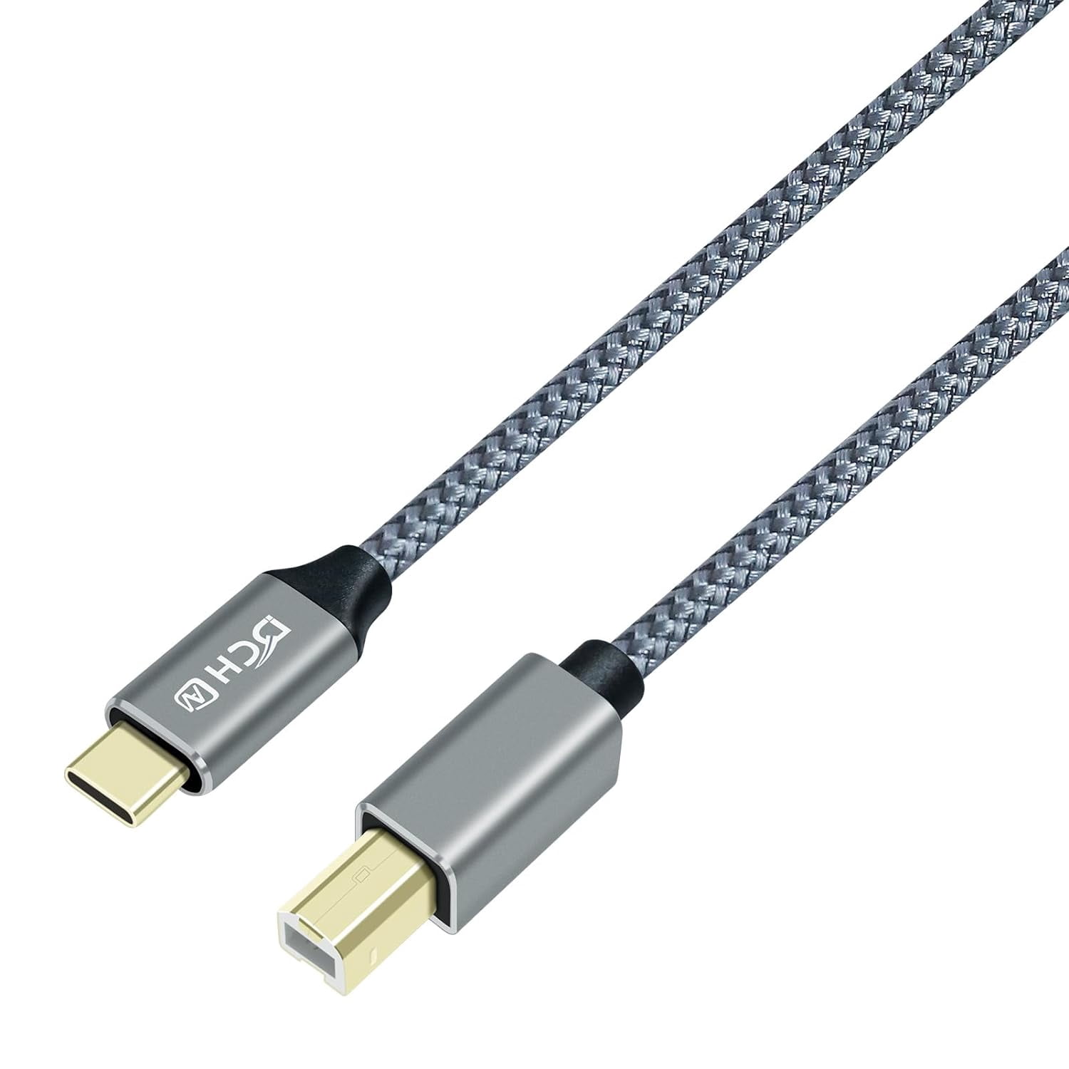 USB B to USB C Printer Cable to Computer Laptop 2.0 Type B to Type C ...