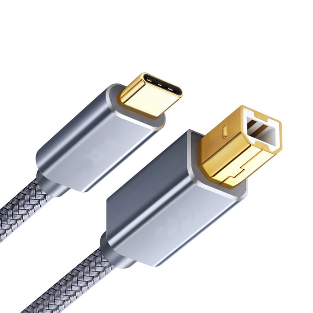 USB B to USB C Printers Cable USB B to C Printers Cord USB C MIDI Cable ...