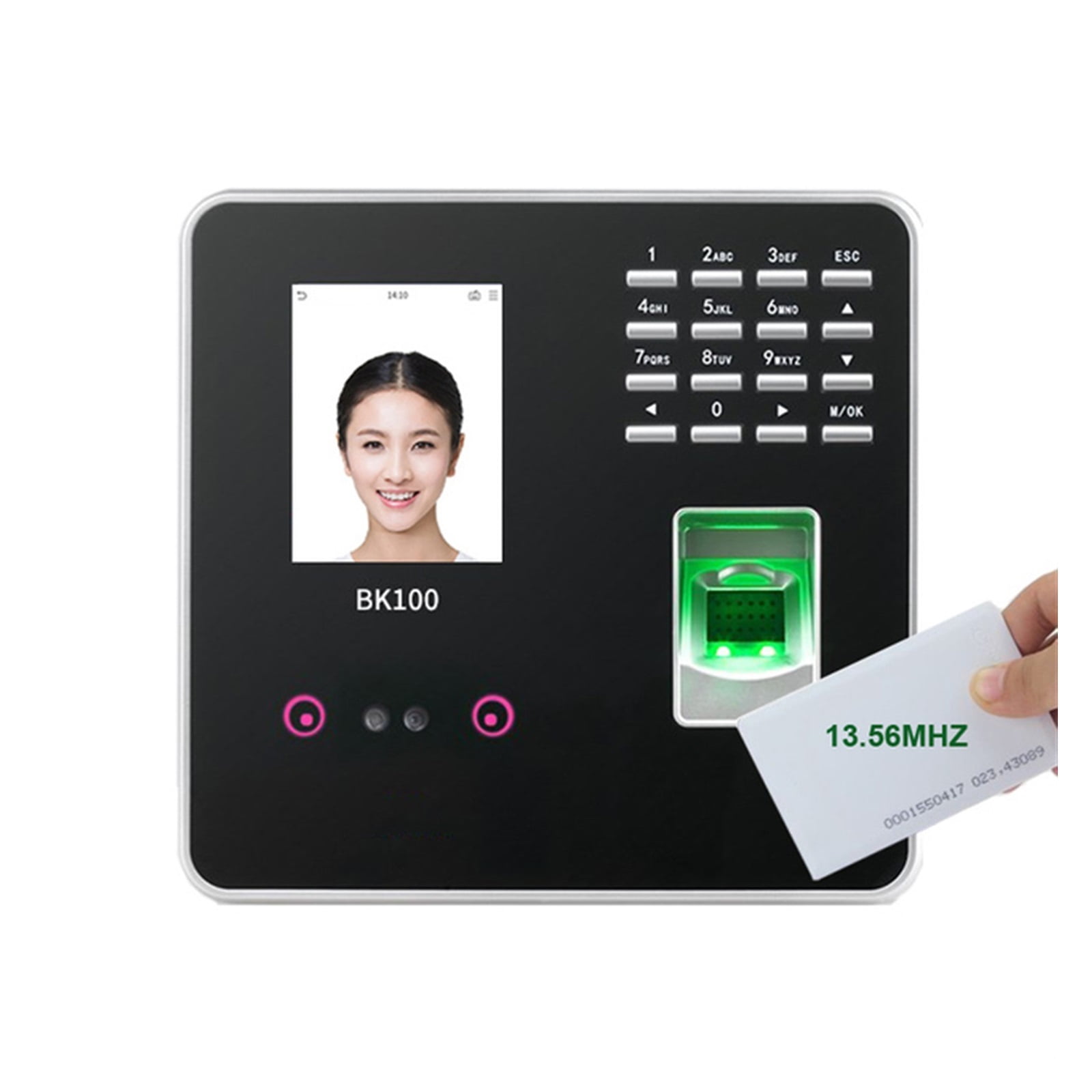 USB Biometric Fingerprint Face Recognition Employee Time Attendance ...