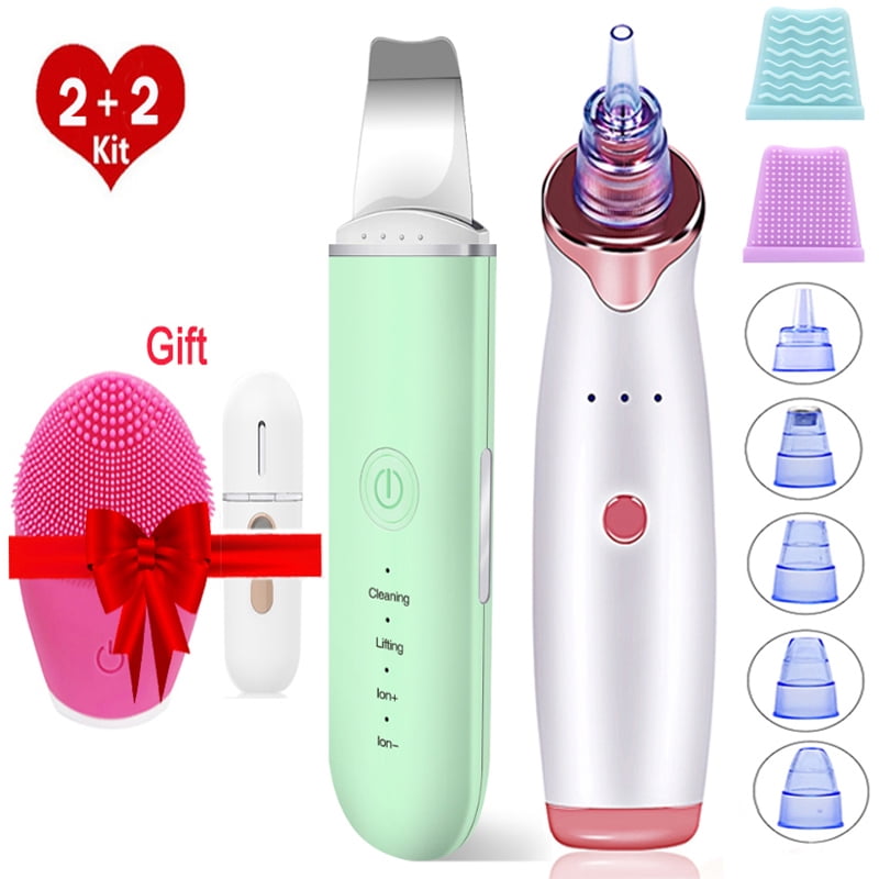 USB Blackhead Remover Ultrasonic Skin Scrubber Vibration Face Spatula ...