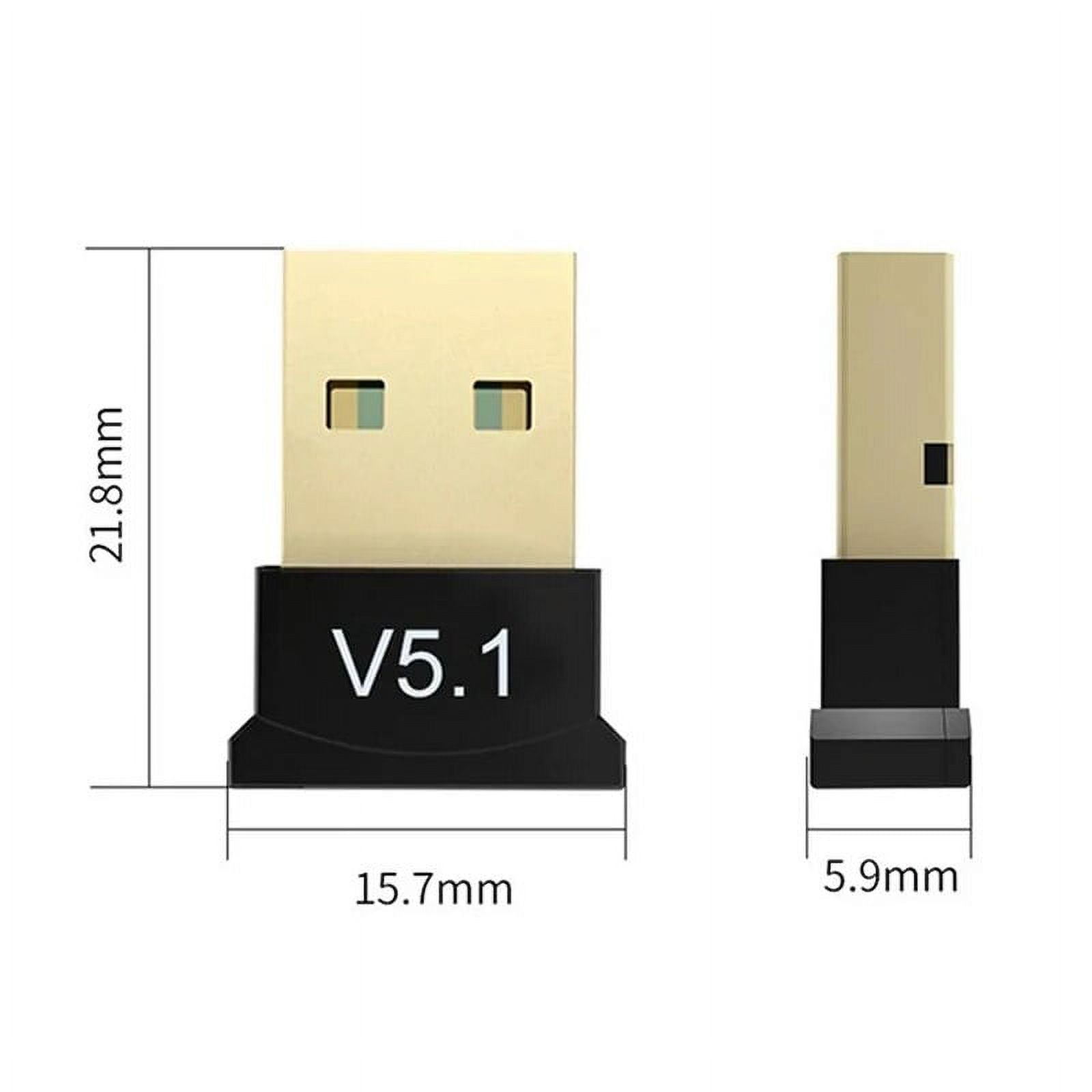 USB Bluetooth 5.1 Dongle Adapter for PC Laptop Mouse Keyboard Tablet ...