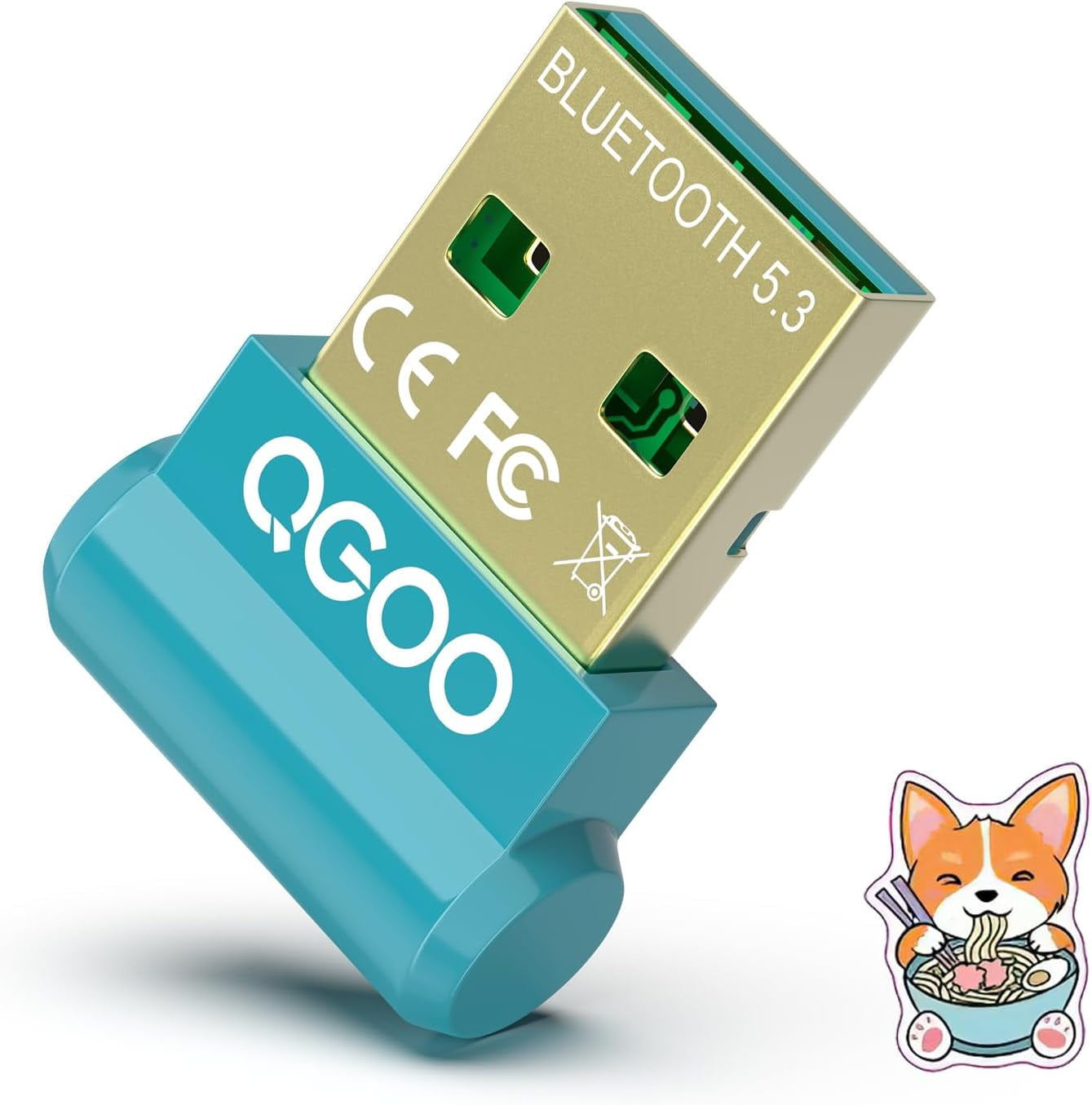 USB Bluetooth Adapter for PC - QGOO Bluetooth Dongle 5.3 EDR, Wireless ...