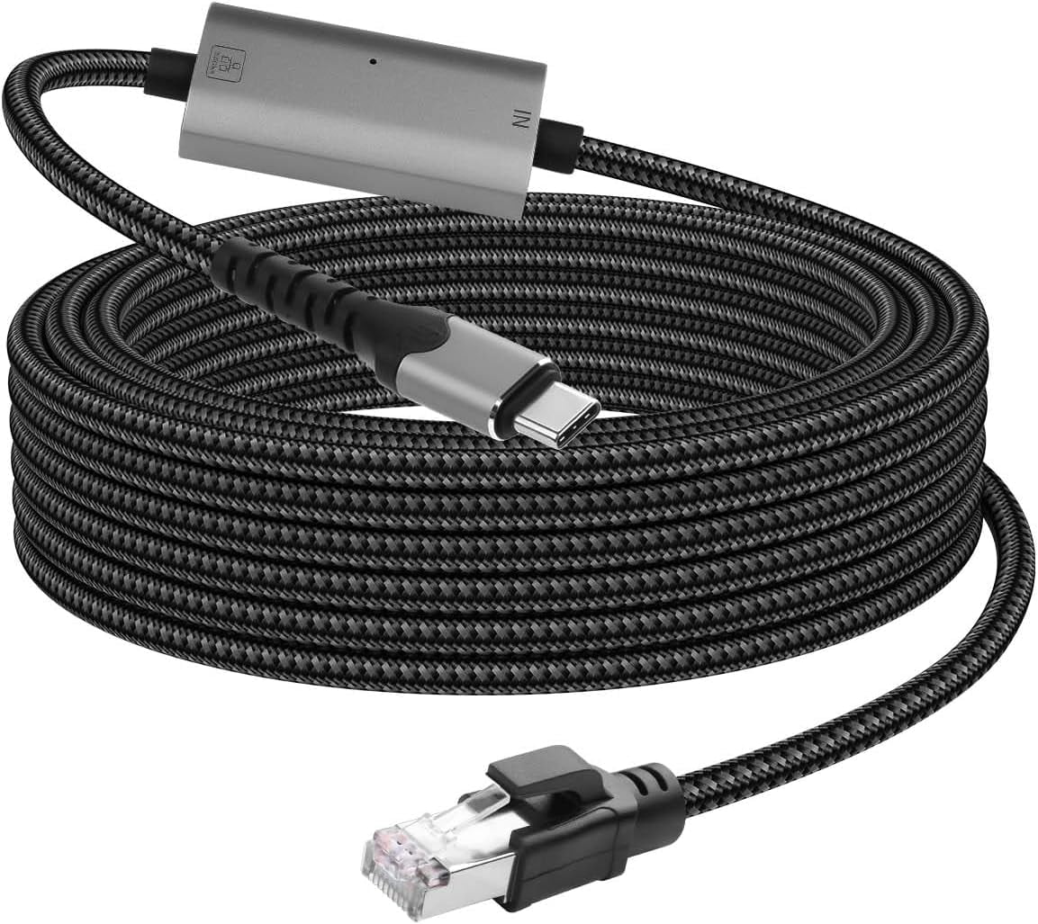 USB C to 2.5 Gbps Ethernet Cable 6.5 FT, RJ45 LAN to USB C Adapter ...