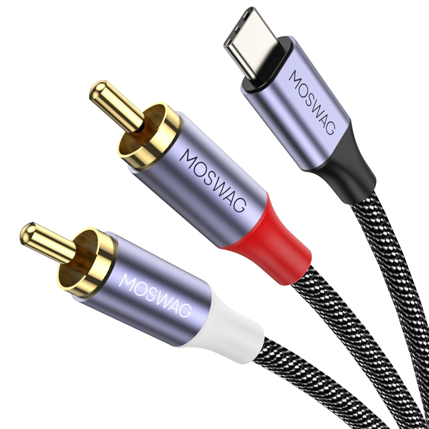 USB C to 2 Audio Cable 3.3FT, Type Male Y Splitter, ype Jack Splitter ...