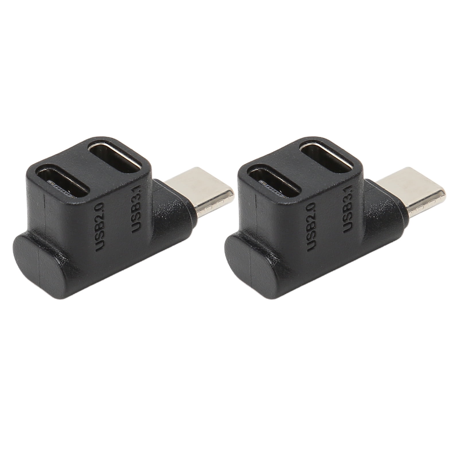 USB,C 3.1 90 Right Angle Adapter, 2,in,1 USB C Female Splitter, 10Gbps ...