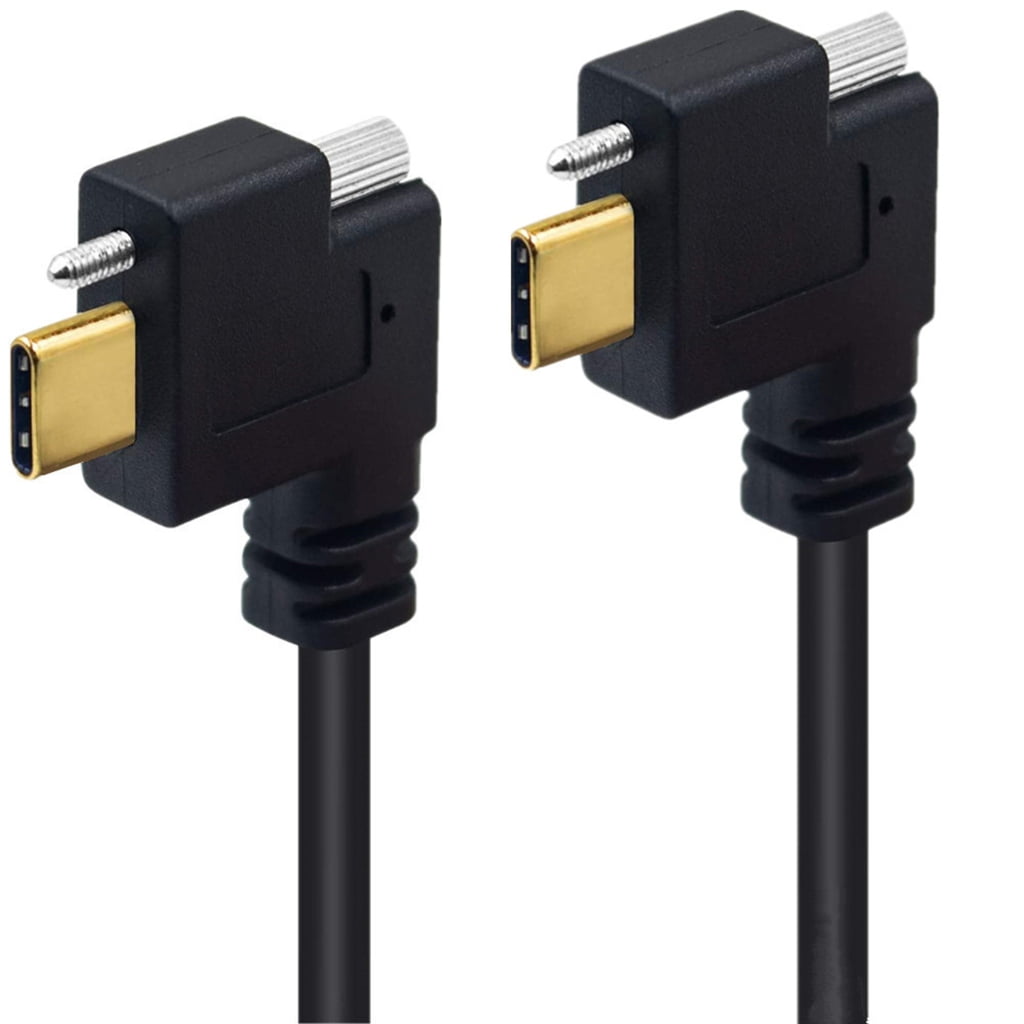 USB C 3.1 Male to male Double Screw Locking Connector Quick Charging ...
