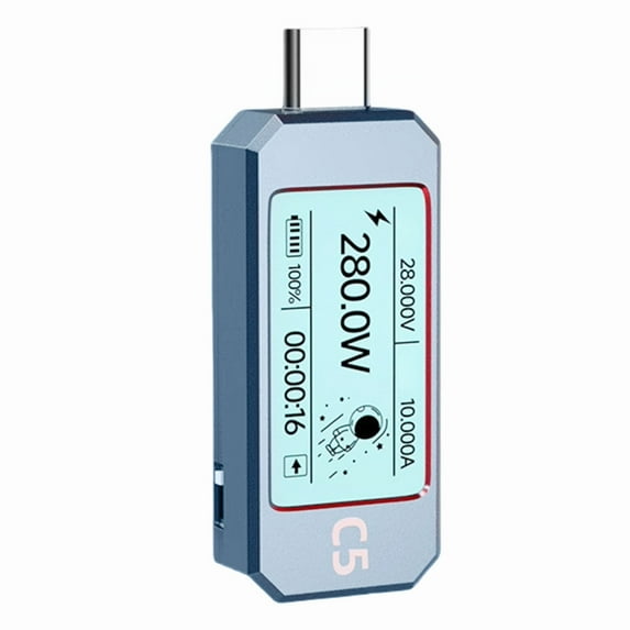 USB C 3.1 Power Meter, DC48V Digital Multimeter with 1.47" LCD and Fast ...