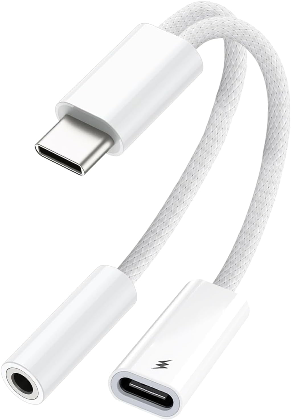 USB C to 3.5mm Audio Adapter 2 in 1 USBC to Headphone Jack Adapter with ...
