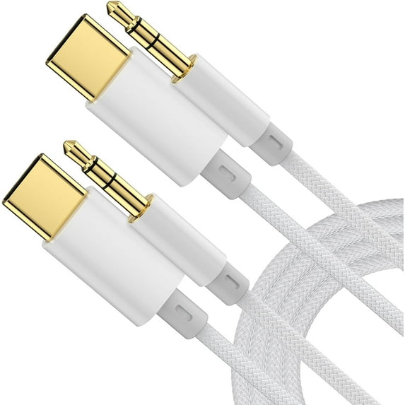 USB C to 3.5mm Audio Cable [2 Pack,4FT], Aux to USB C Headphone Jack ...