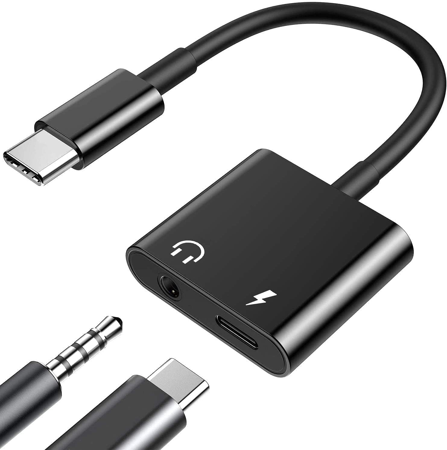 GKEAPZA USB C to 3.5mm Headphone Adapter, Aux Converter with DAC Chip ...