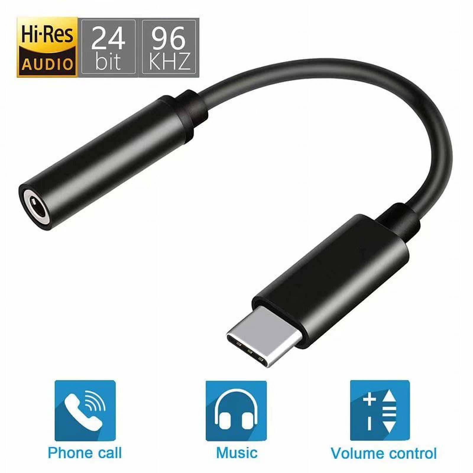 USB C to 3.5mm Headphone Adapter, USB Type C to 3.5mm Audio Headphone ...