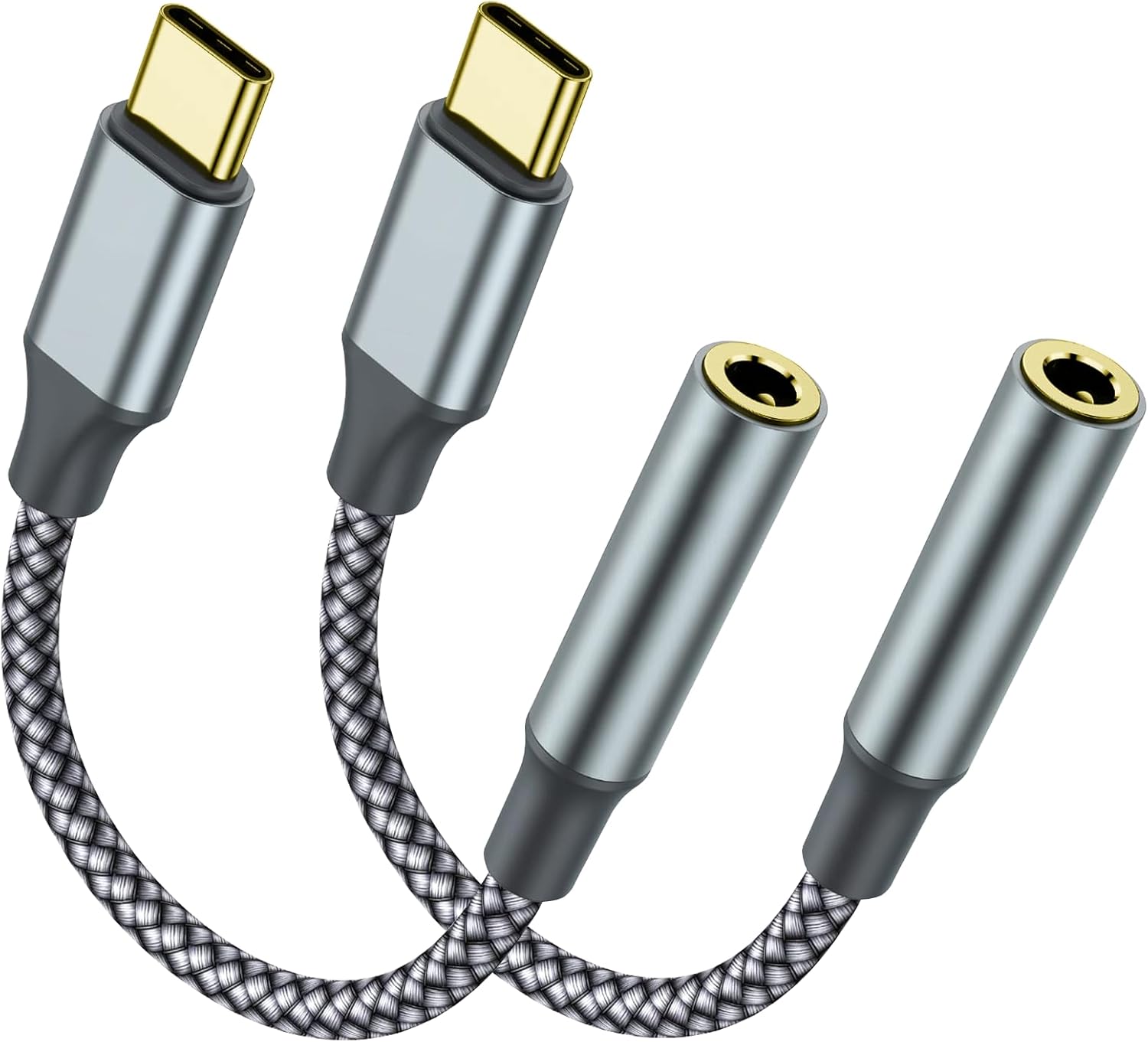 USB C to 3.5mm Headphone Jack Adapter(2 Pack), USB-C to Aux Audio ...