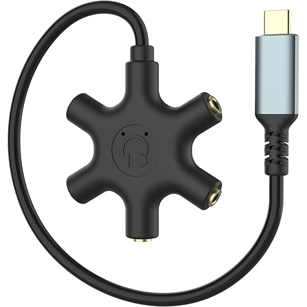USB C to 3.5mm Headphone Jack Adapter Type C to Multi-Port 3.5mm Jack ...