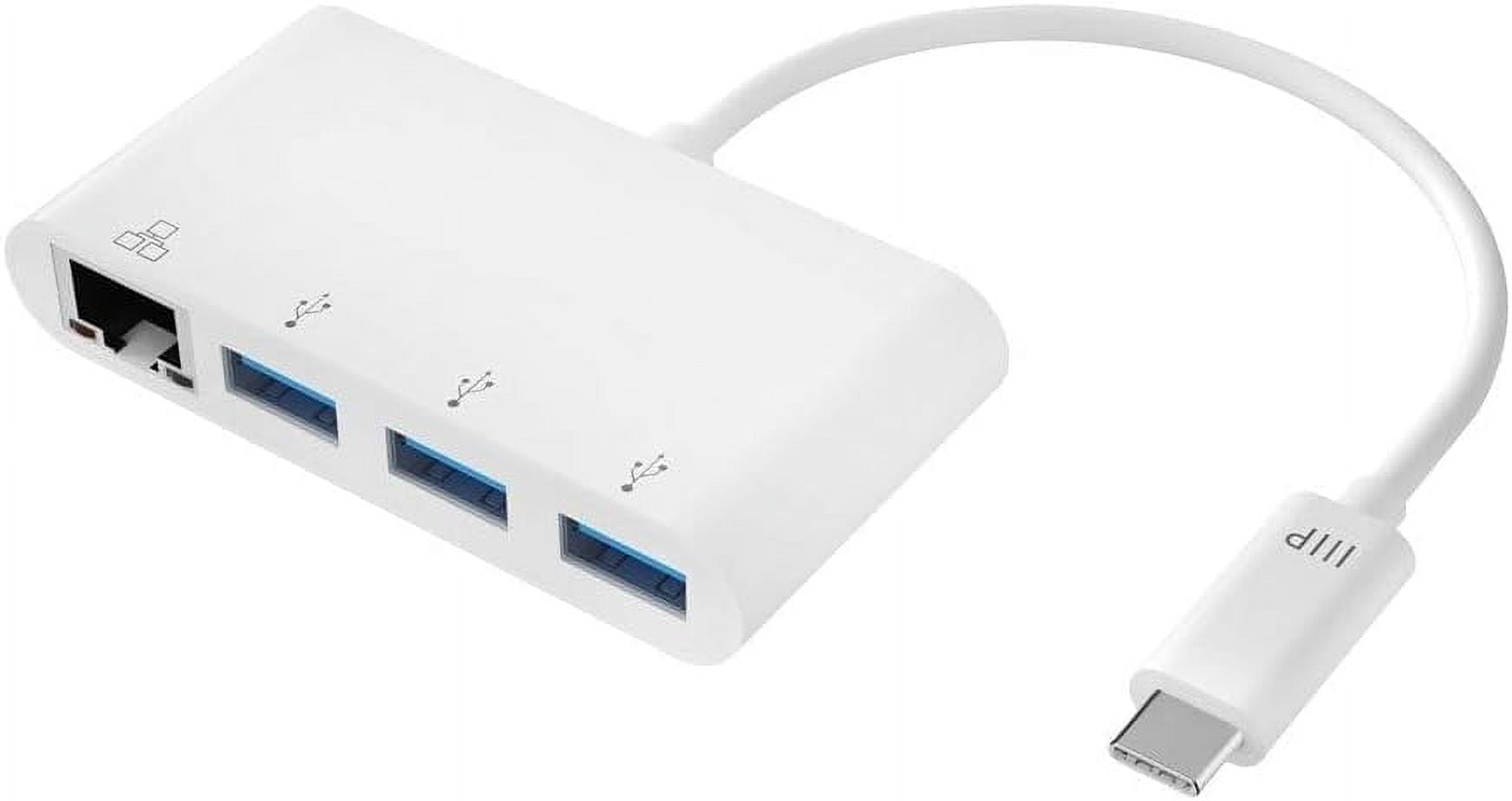 USB-C 3-Port USB 3.0 Hub and Gigabit Ethernet Adapter - Plug-n-Play ...